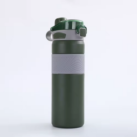Miniso Dual Sip Insulated Bottle - 600 ml (Army green) – Miniso Srinagar